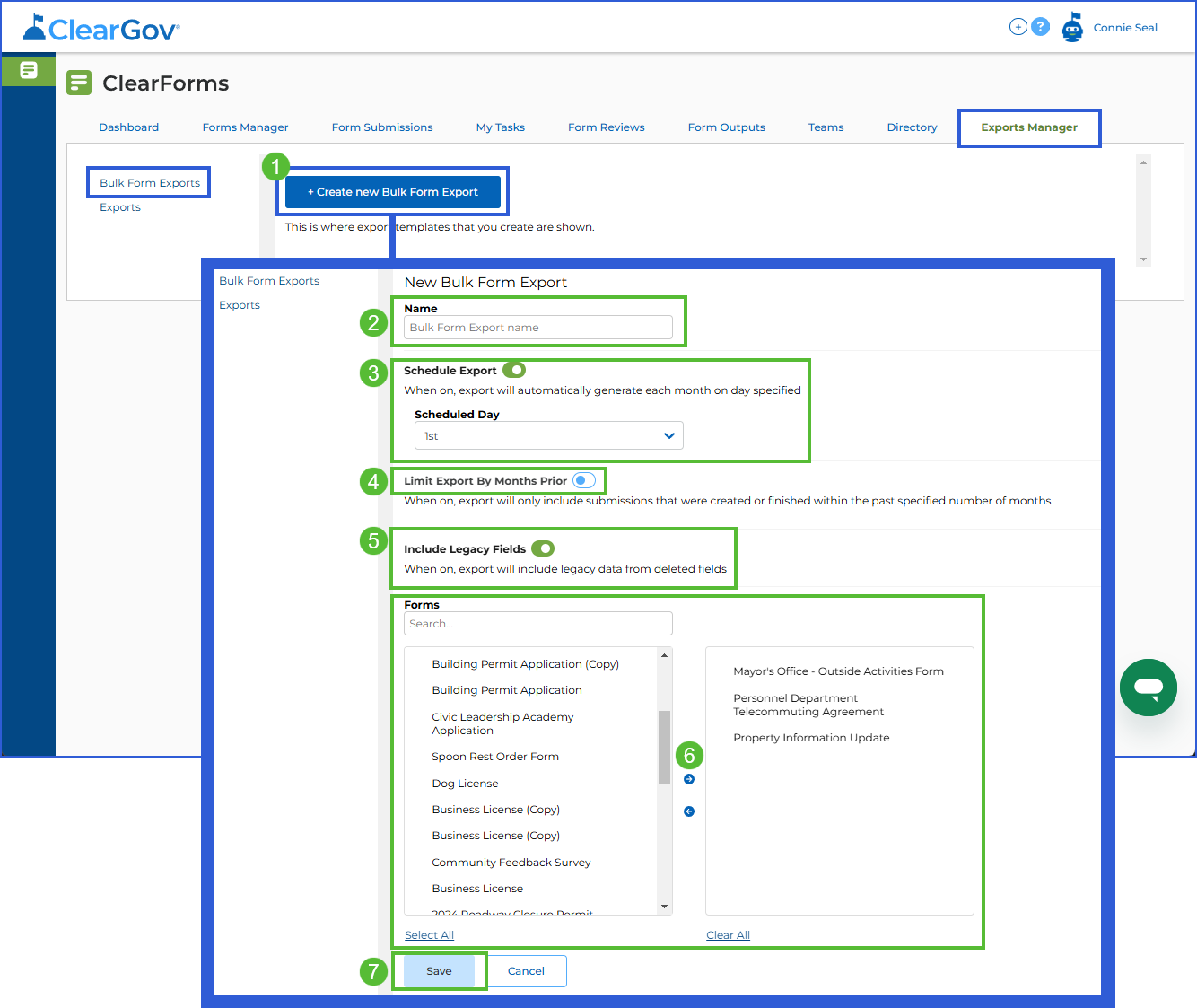 Reporting and Exporting in ClearForms – ClearGov Support Center